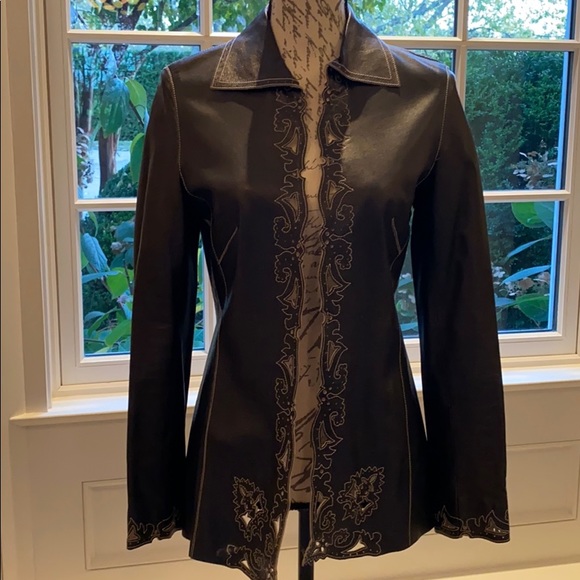 Escada | Jackets & Coats | Escada Lamb Leather Jacket | Poshmark